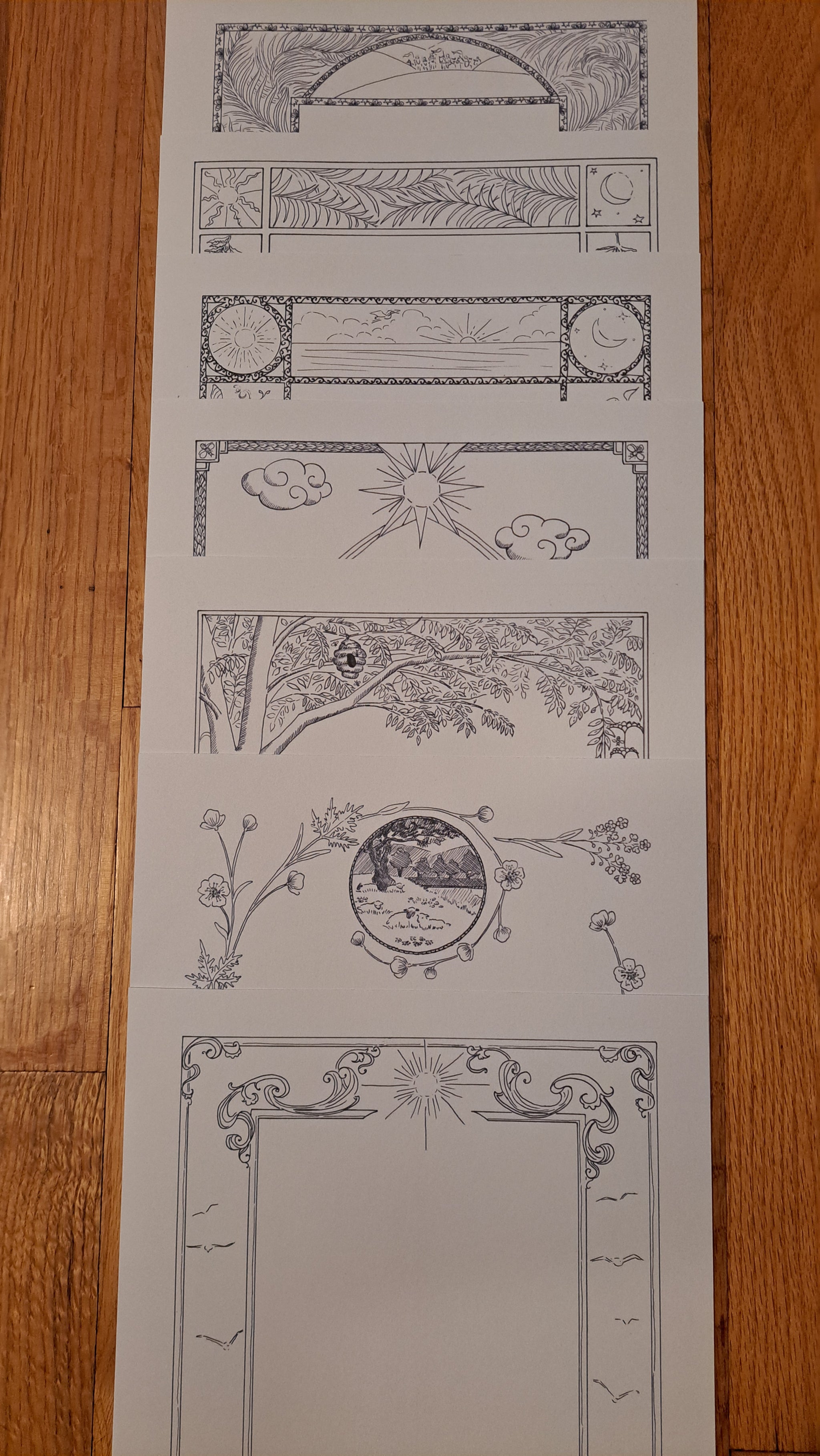 Prayer Card Borders B&W - Seven Psalms - Printable Downloads – Mustard ...
