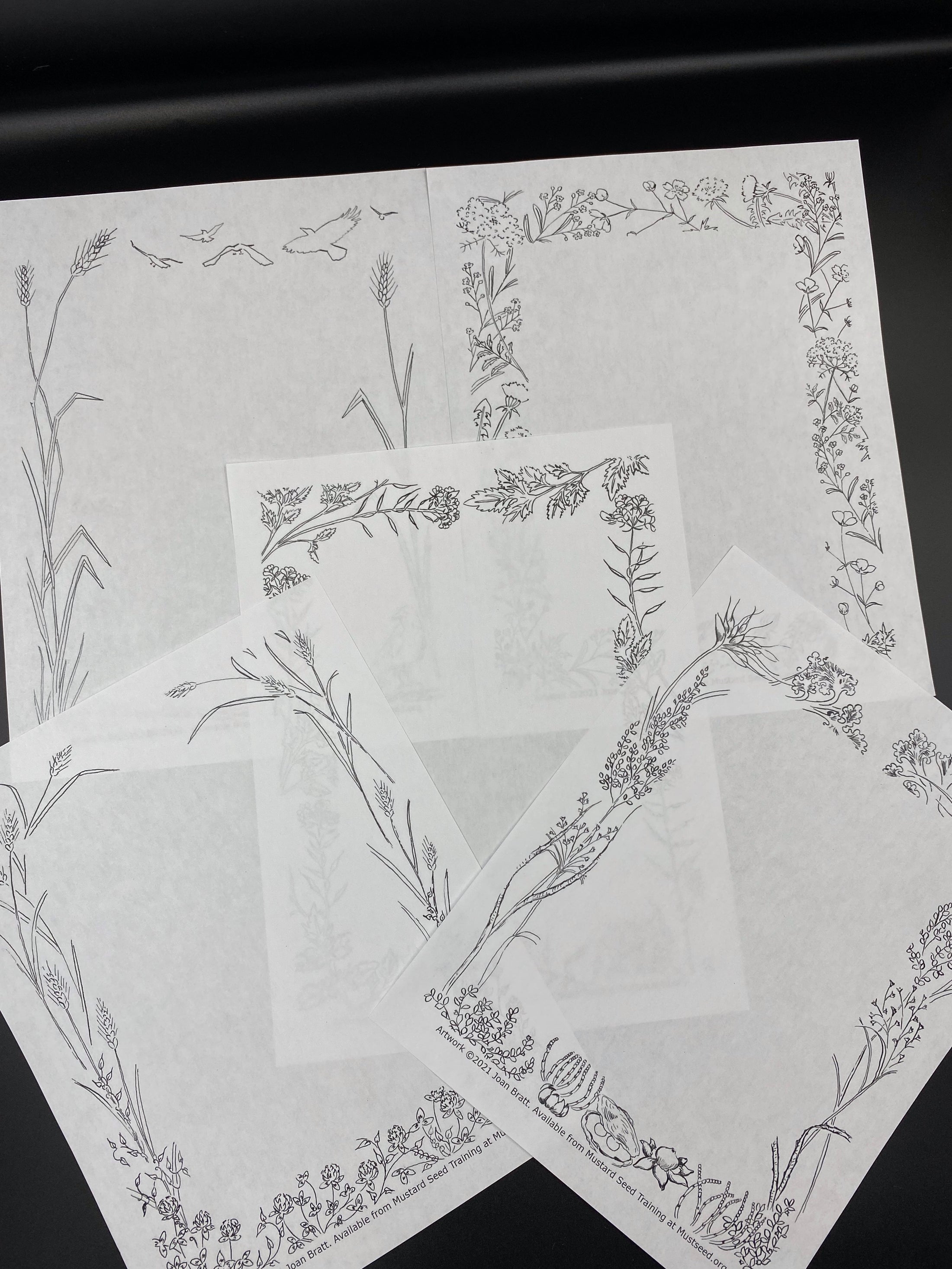 Prayer Card Borders B&W - Five Kingdom Parables - Printable Download ...